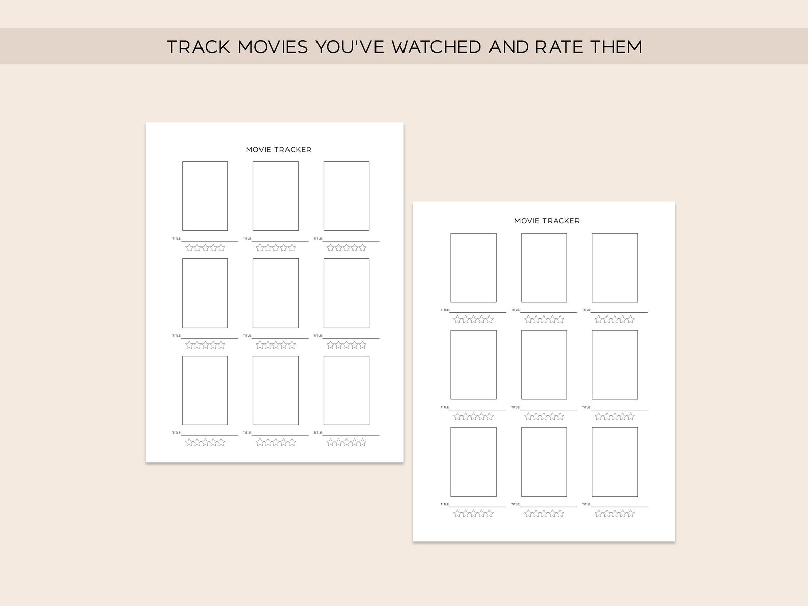 MOVIES and TV SHOWS Tracker -pdf Printable | Movie Ratings, Tv Series ...
