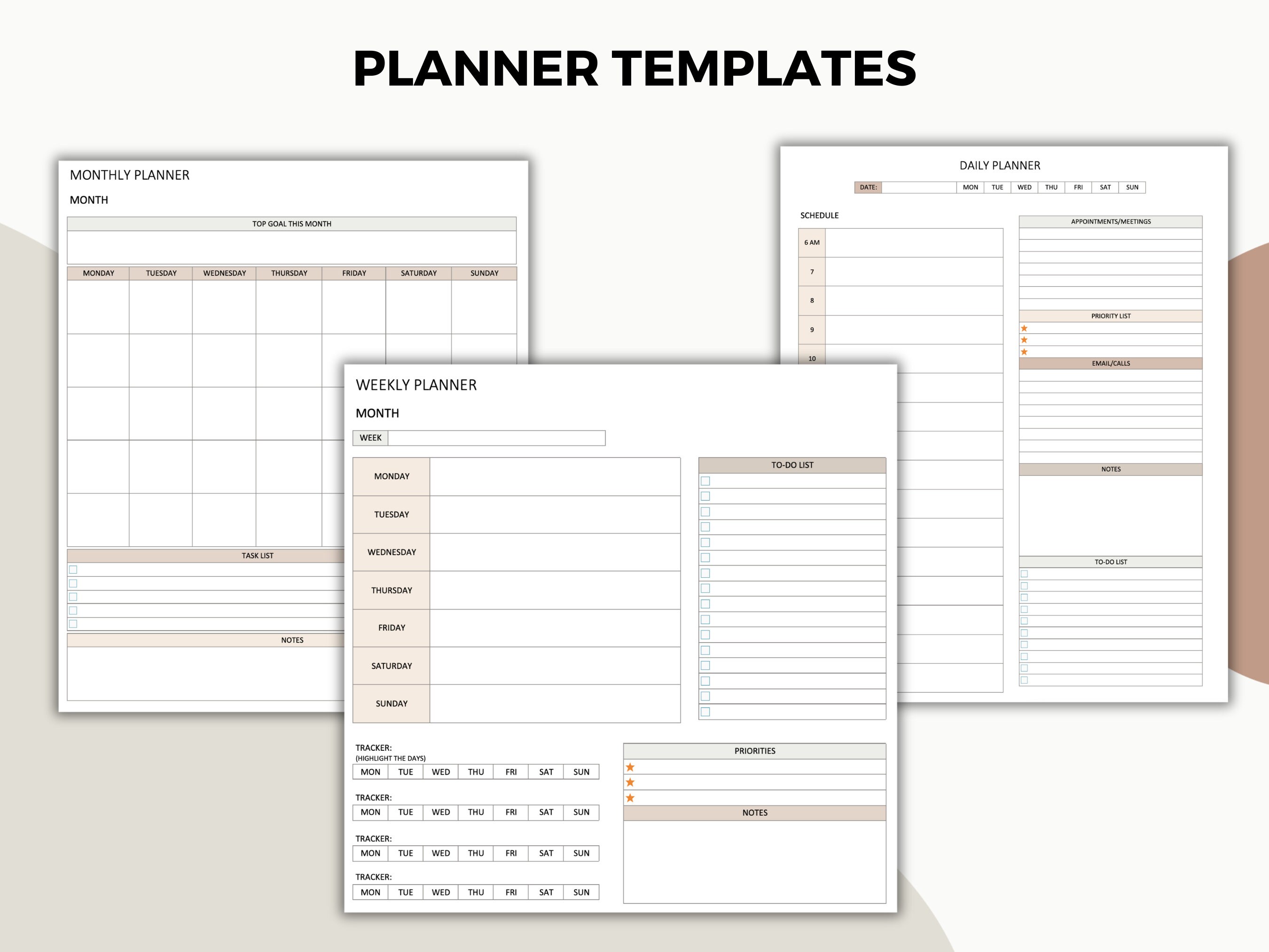 Onenote Productivity Planner Templates, Digital Planning for Ipad ...