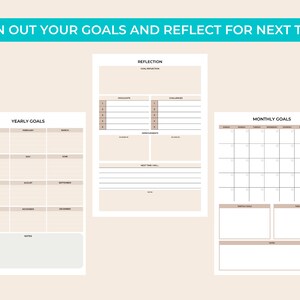 CANVA goal Setting Editable Planner 3-in-1 Customizable Templates ...