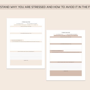 STRESS MANAGEMENT TRACKER Printable | Track Stress Levels, Stressors ...