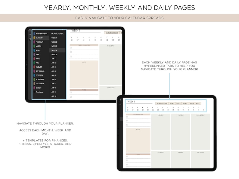 ONENOTE DIGITAL PLANNER all-in-one Template - Etsy