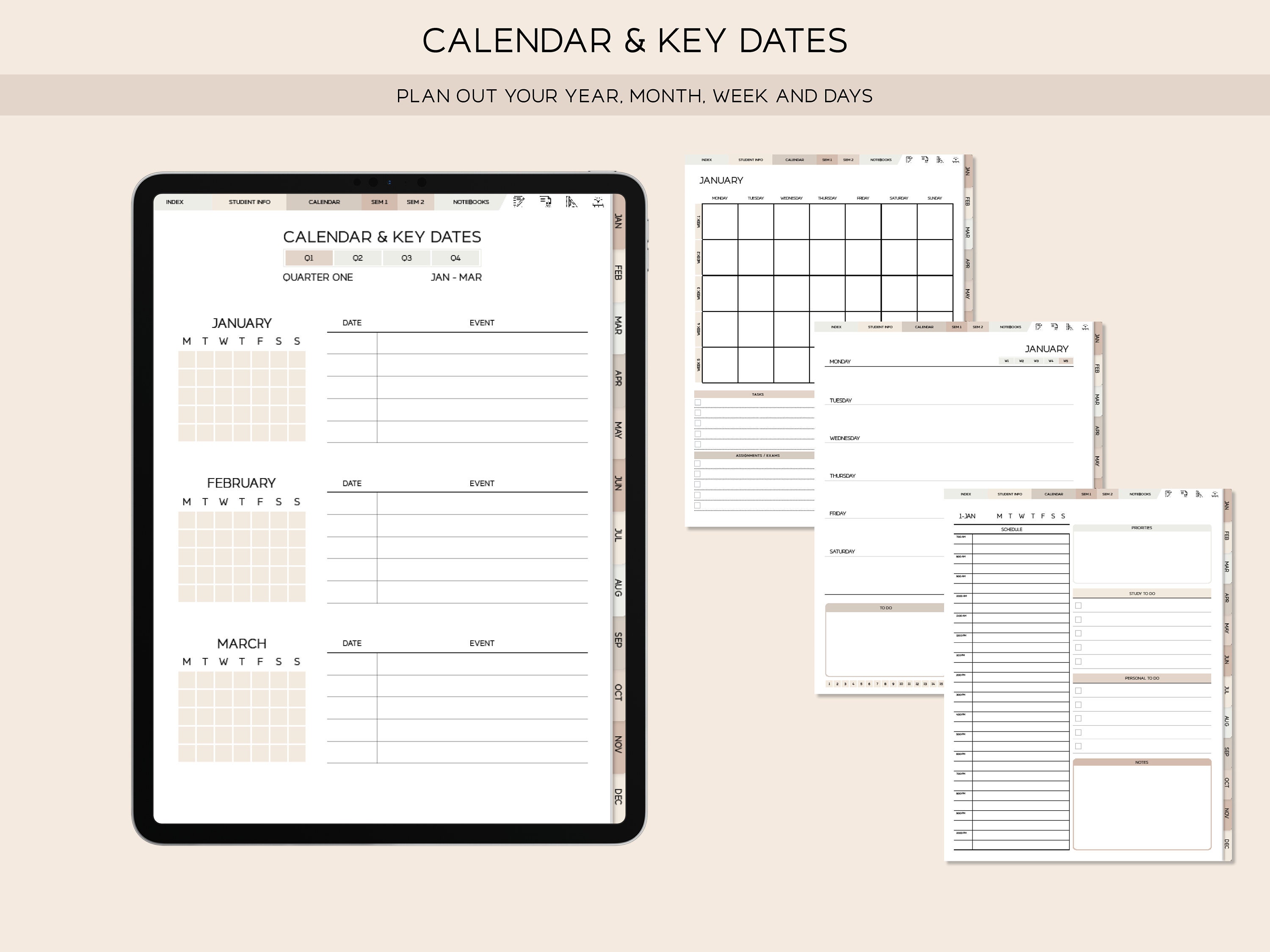 DIGITAL STUDENT PLANNER Goodnotes Study Template and Organizer for ...