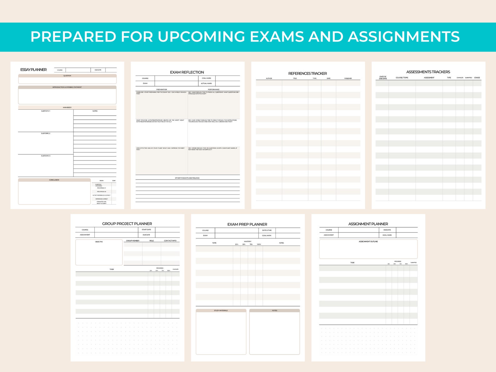 STUDENT PLANNER Templates Editable Canva Templates Goodnotes Study ...