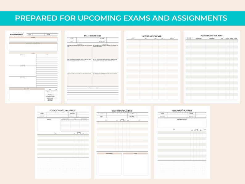 STUDENT PLANNER Templates Editable Canva Templates Goodnotes Study ...