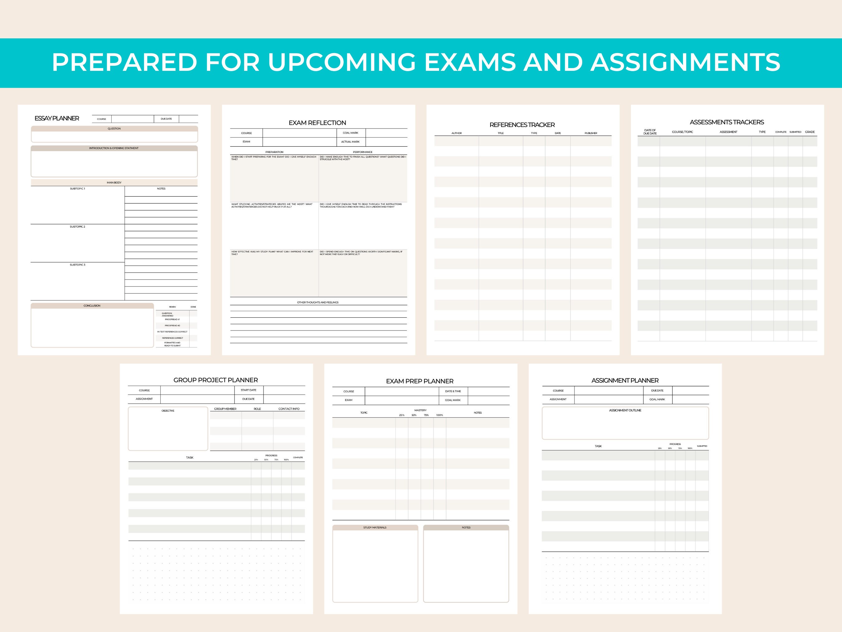 STUDENT PLANNER Templates Editable Canva Templates Goodnotes Study ...