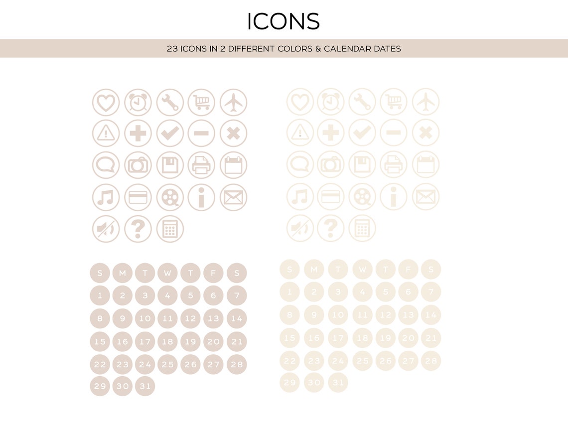 DIGITAL PLANNER STICKERS, Digital Sticker Pack, Goodnotes Stickers for ...