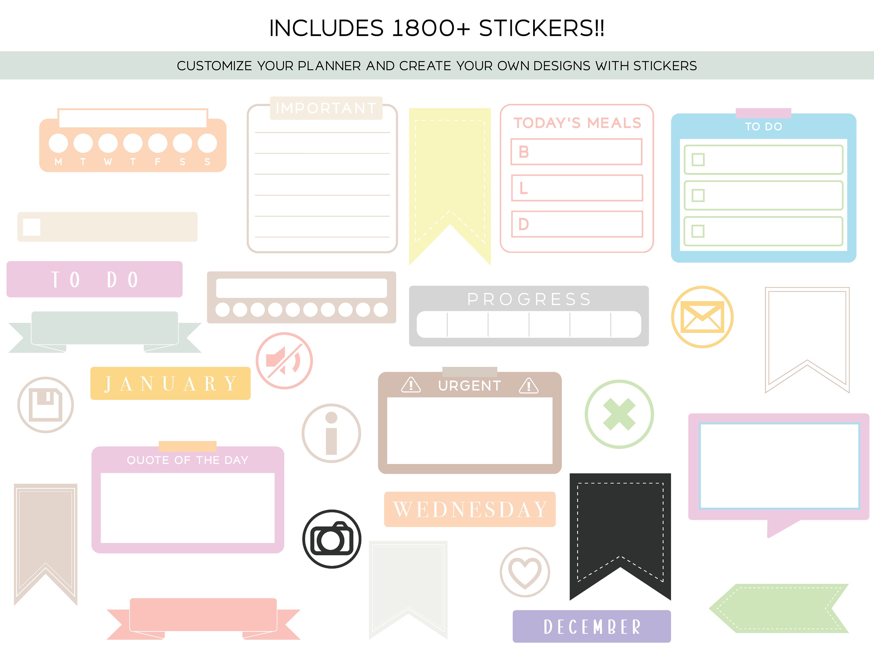 CUSTOMIZABLE DIGITAL undated PLANNER All-in-one: Finance, Fitness ...