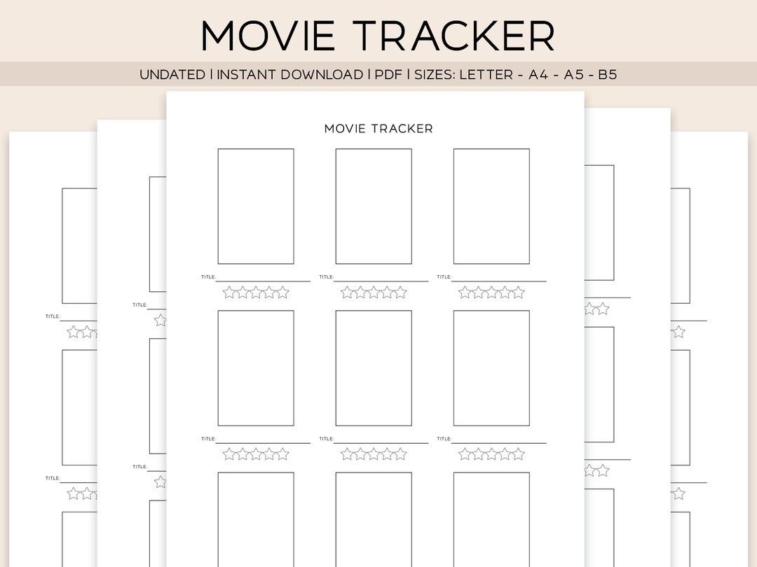 MOVIES and TV SHOWS Tracker -pdf Printable | Movie Ratings, Tv Series ...