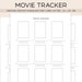 MOVIES and TV SHOWS Tracker -pdf Printable | Movie Ratings, Tv Series ...