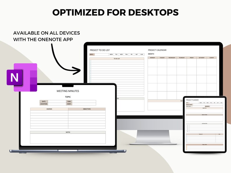 Onenote Productivity Planner Templates, Digital Planning for Ipad ...