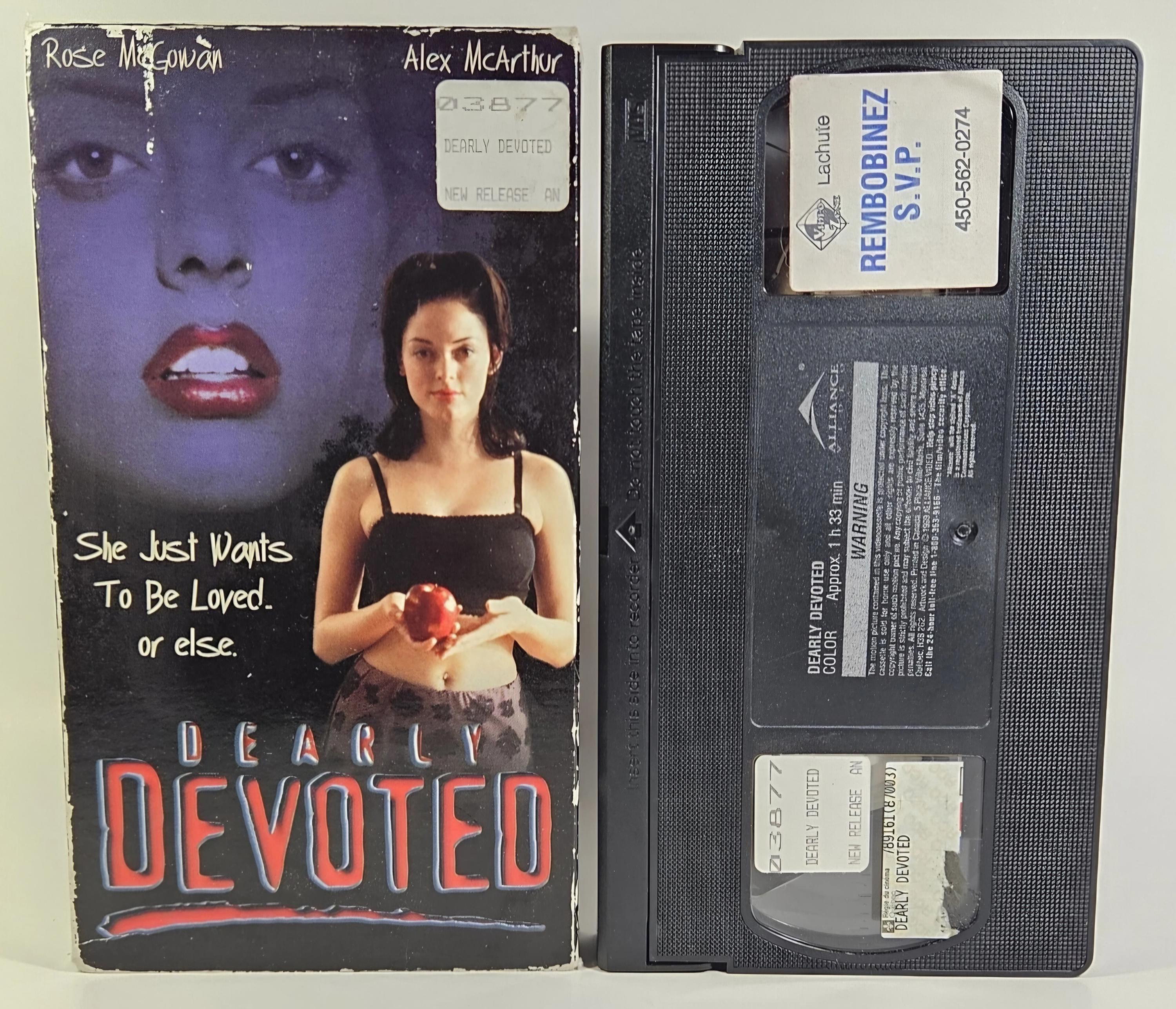 Dearly Devoted | VHS Video Tape 1993 | Horror/thriller Film | Rose Mcgowan - Etsy