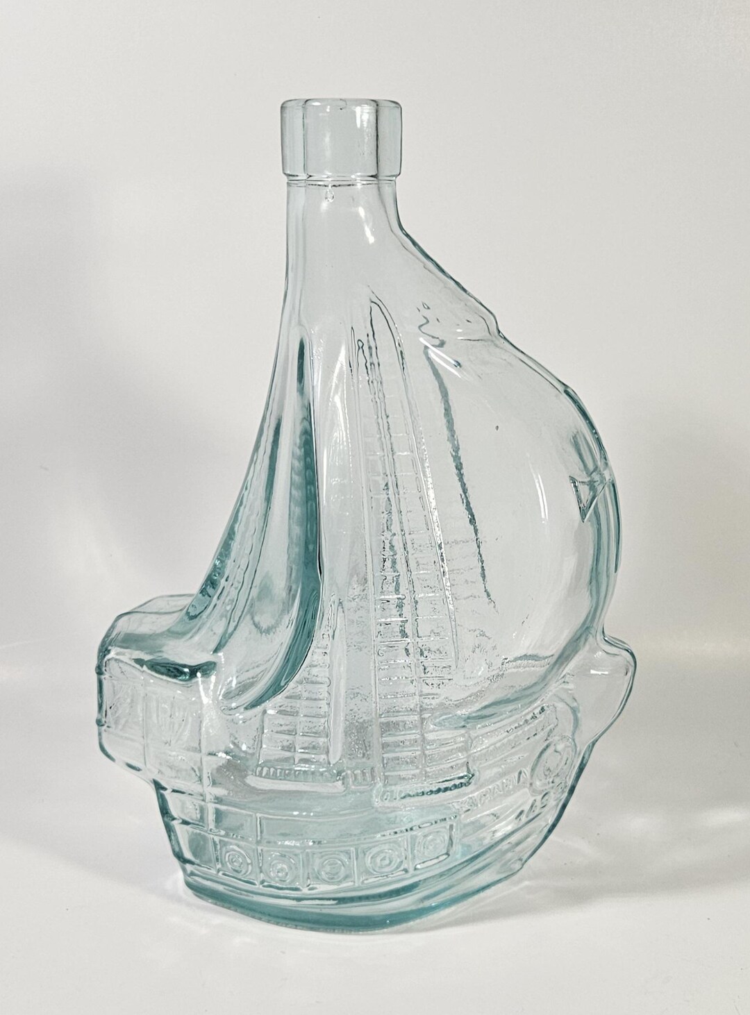 Glass Santa Maria Sail Boat Ship Bottle Wine Decanter MOD DEP ITALY 750 ...