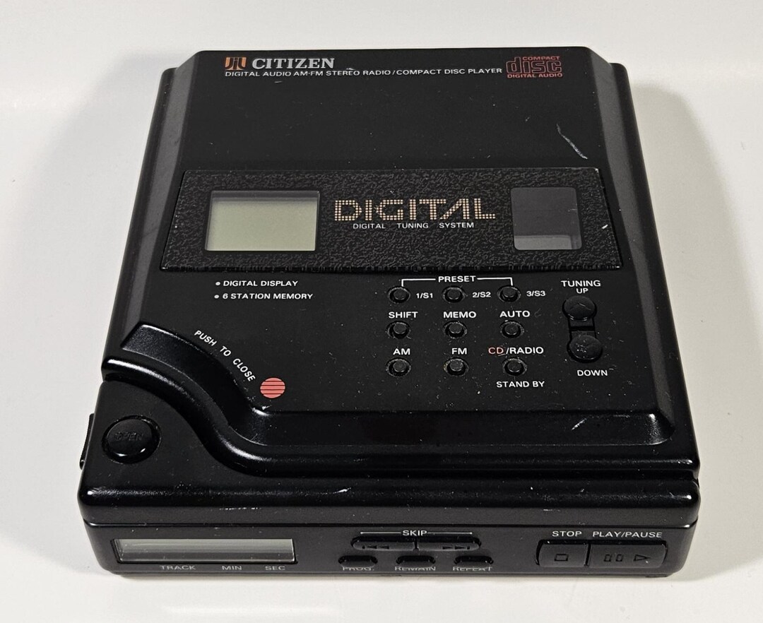 CITIZEN Digital Compact Disc Player Am/fm Radio Ultra Rare Model JCD ...