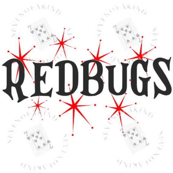 Redbug With Stars Football-spirit-png - Etsy