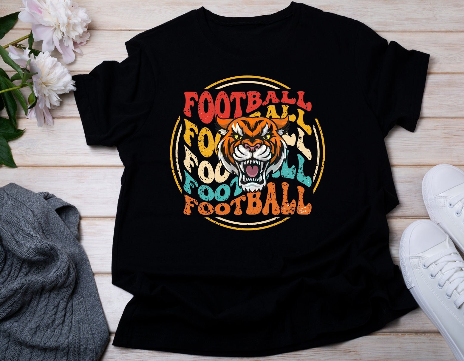 Tiger Football -png-digital Download-football-tiger Mascot Shirt-tiger ...