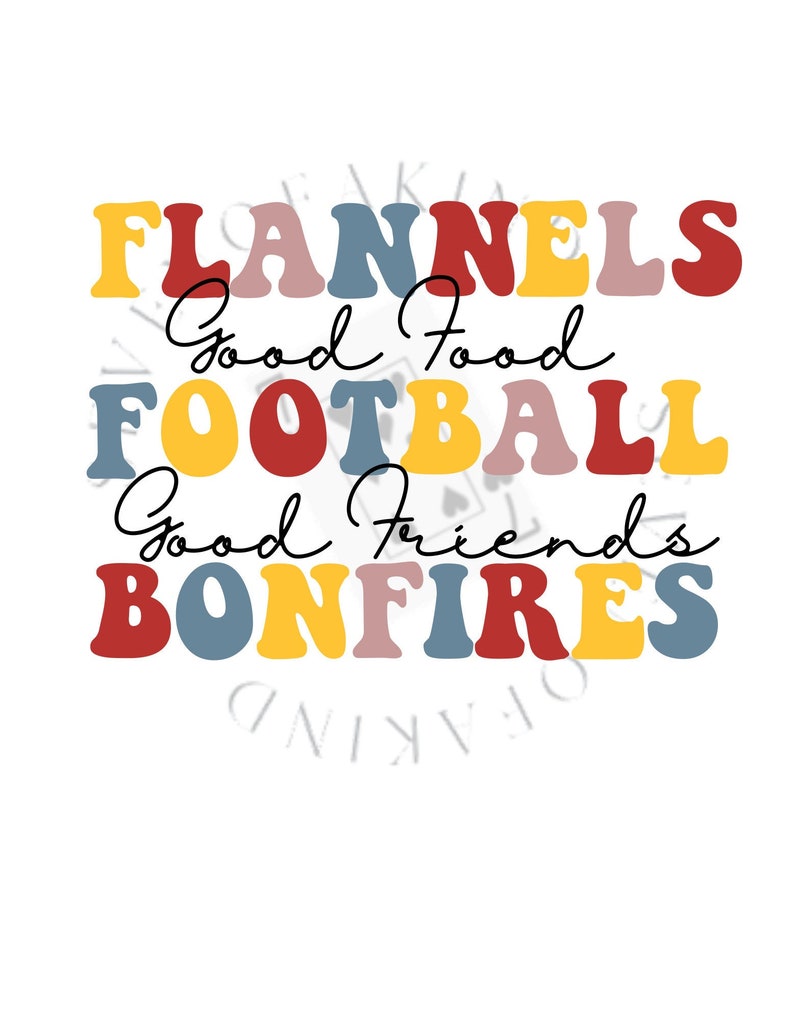 Flannel and Football Png-digital Download-bonfire and Friends - Etsy