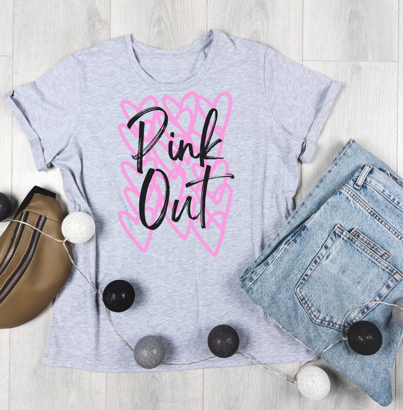 Football Pinkout-pinkout- Breast Cancer-cheerleader- Pink Ribbon-preppy ...