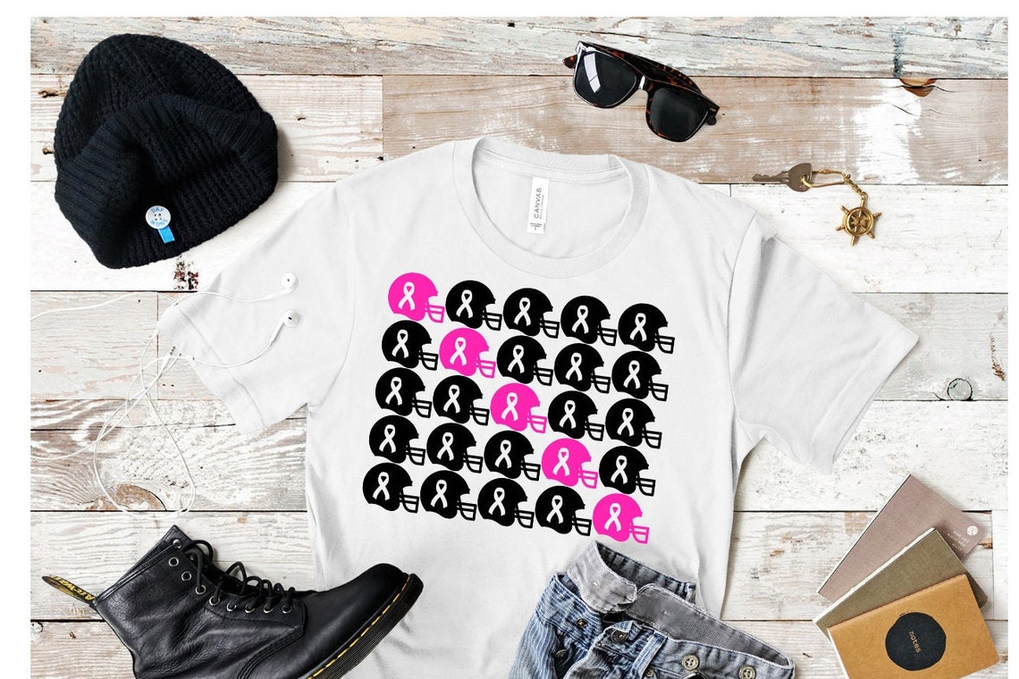 Pink Out-october-breast Cancer Cheerleader-pink Football Helmet-png ...