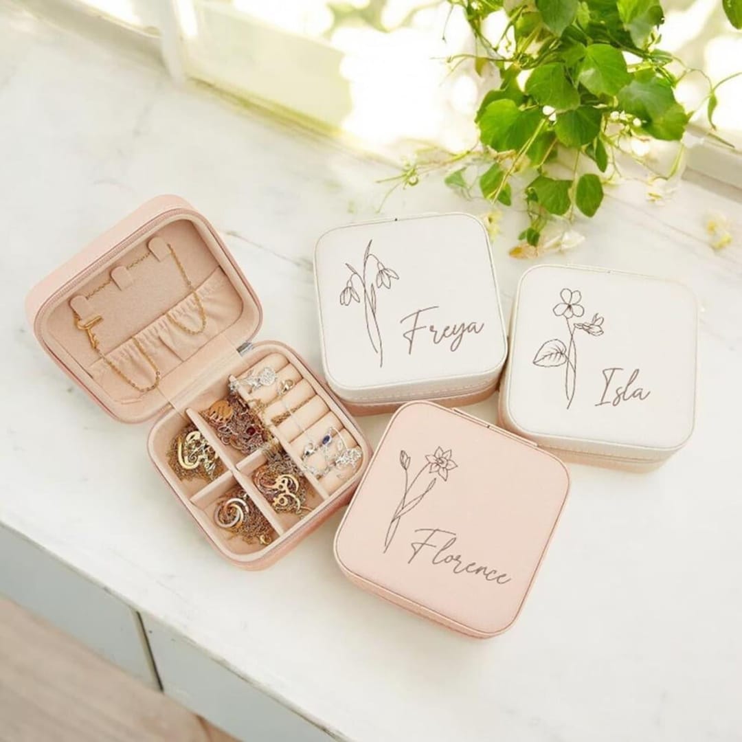 Personalized Jewellery Box, Custom Jewellery Boxes, Bridesmaid ...
