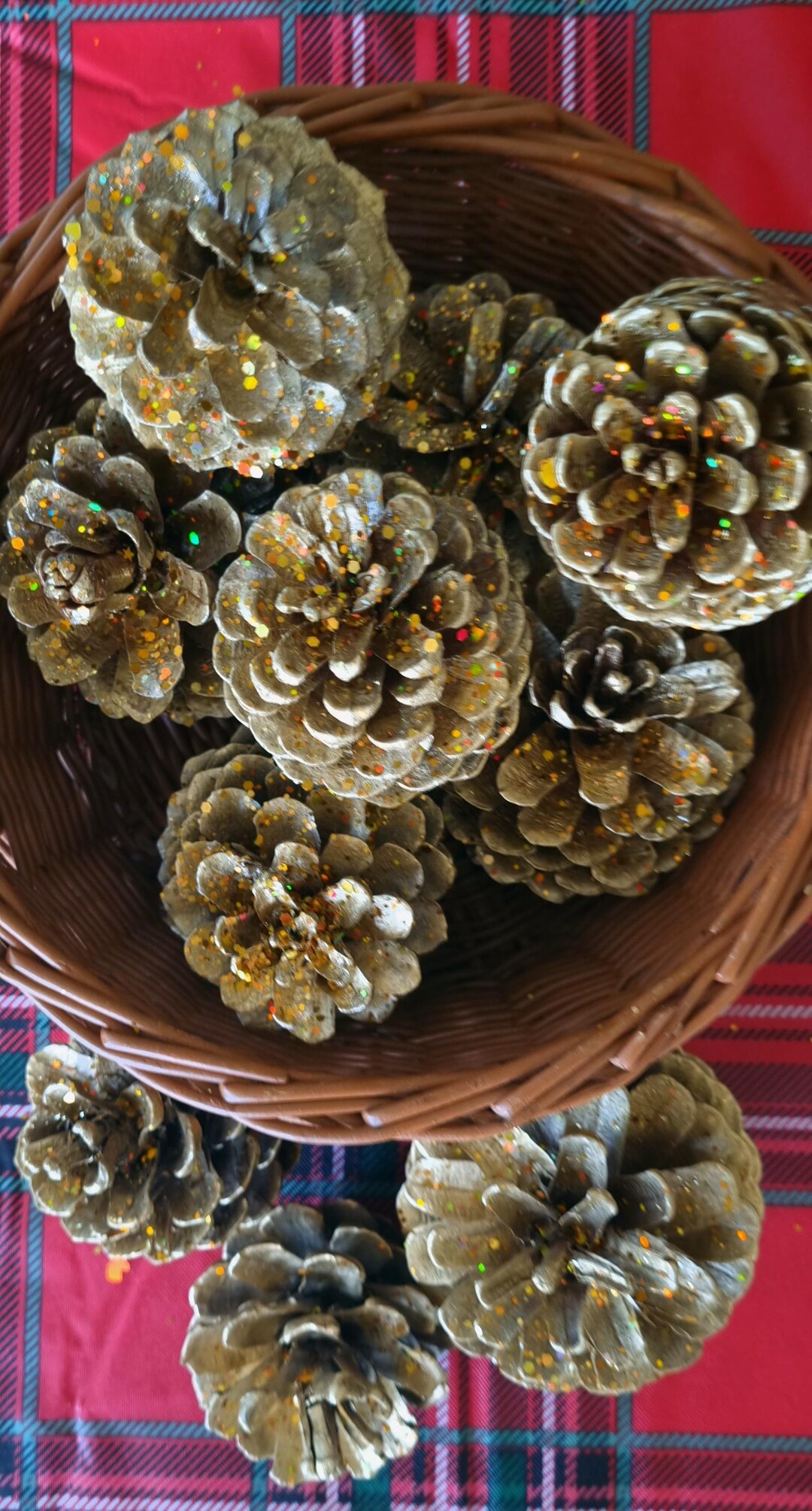 Gold Glitter Pinecones Unique Christmas Decor - Etsy