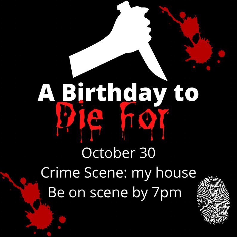 Crime Themed Birthday Invitation - Etsy