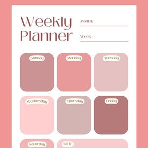 Weekly Planner, Planning, Week Organizer, to Do List, Weekly Planning ...