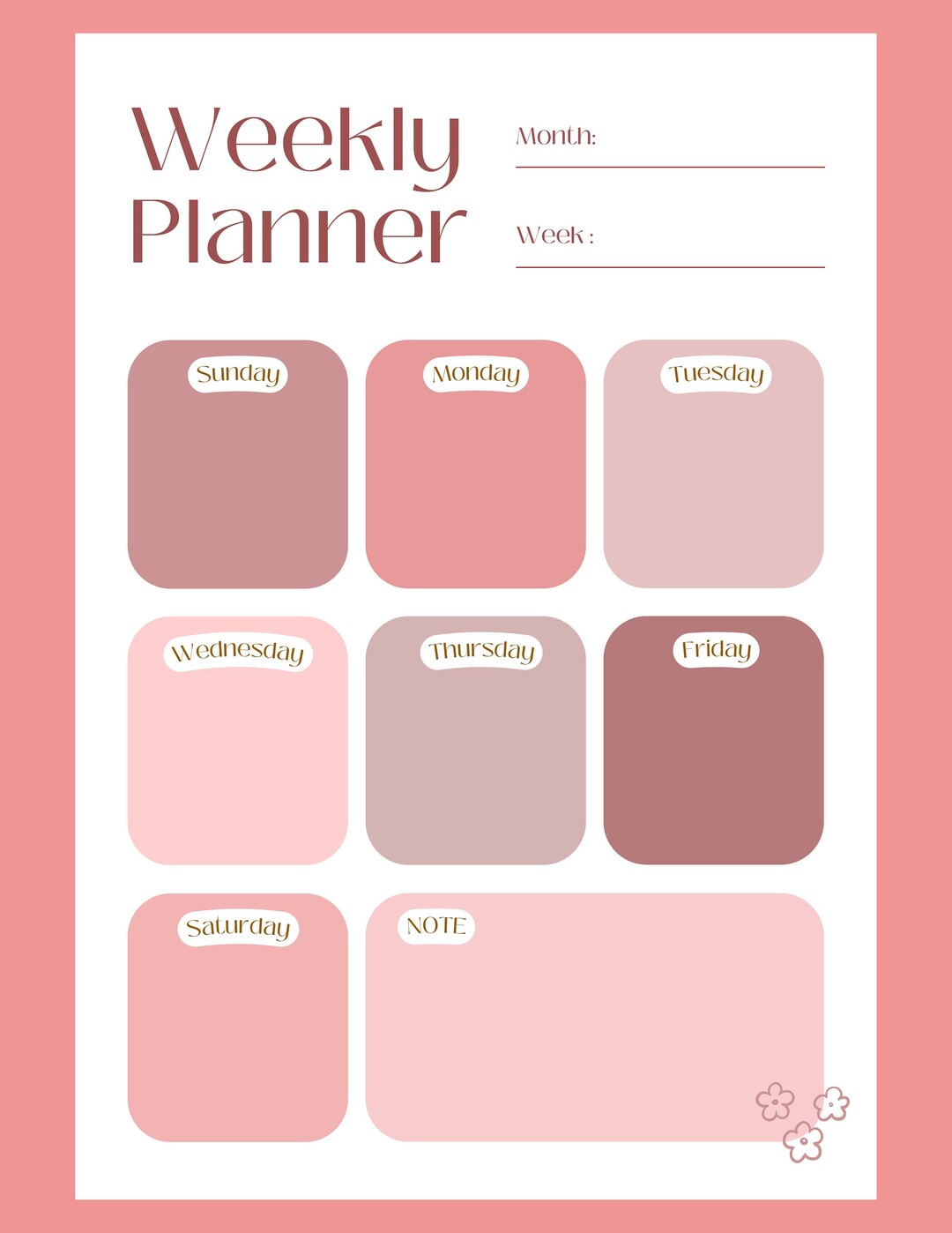 Weekly Planner, Planning, Week Organizer, to Do List, Weekly Planning ...