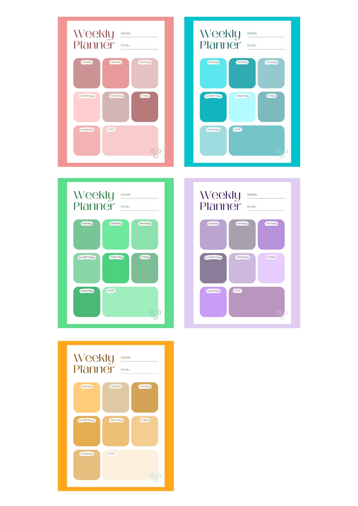 Weekly Planner, Planning, Week Organizer, to Do List, Weekly Planning ...