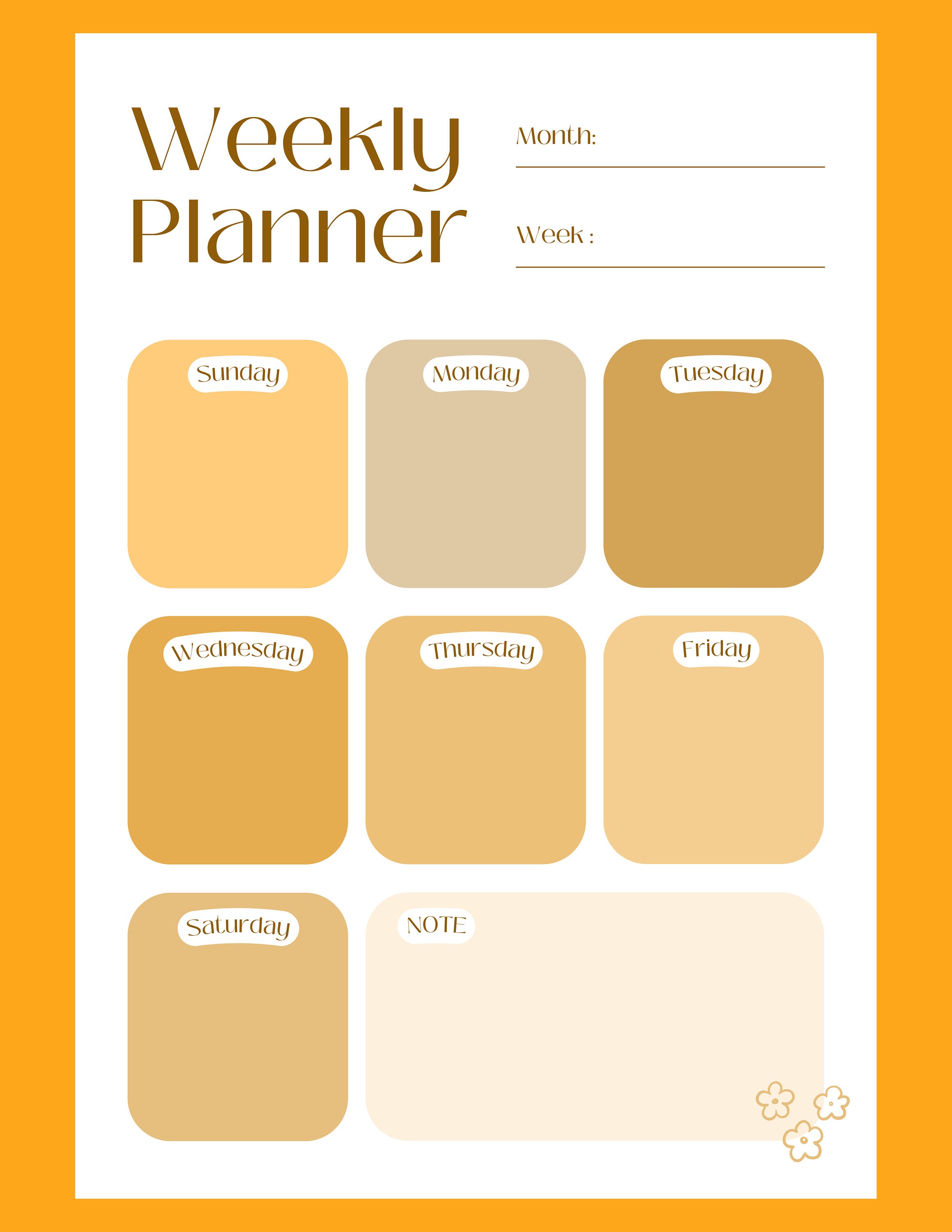 Weekly Planner, Planning, Week Organizer, to Do List, Weekly Planning ...