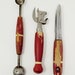 Vintage 1950s Red Wood Handled Kitchen Tools Utensils Can Opener Melon ...