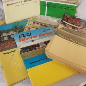 Vintage 1970s Building Floor Plans Brochures Standard Homes Plans ...