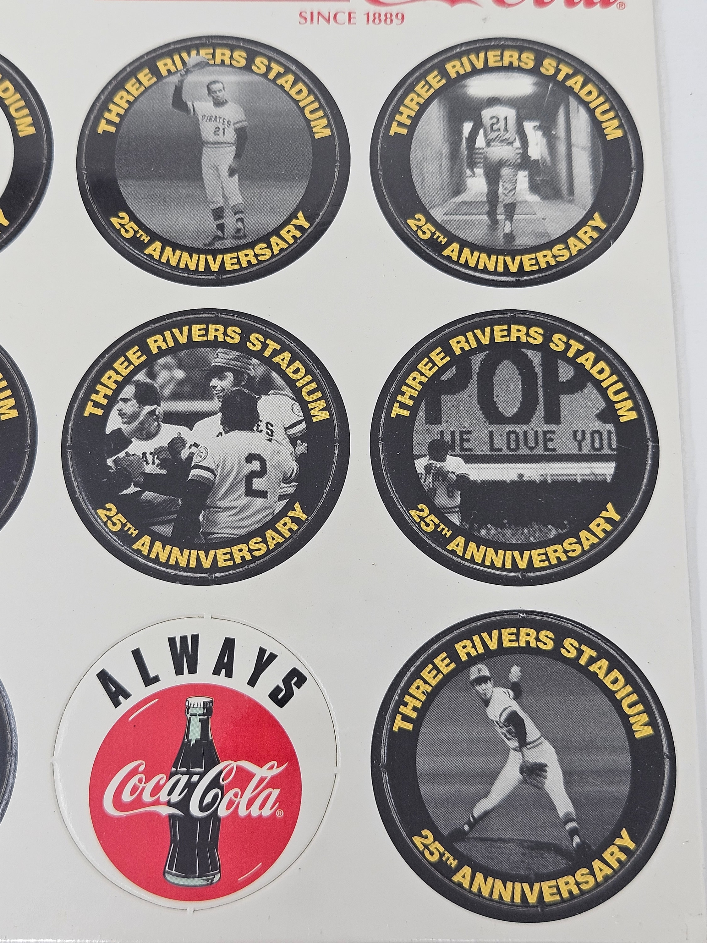 Three Rivers Stadium 1970-1995 25th Anniversary Coca-cola Baseball Pogs ...