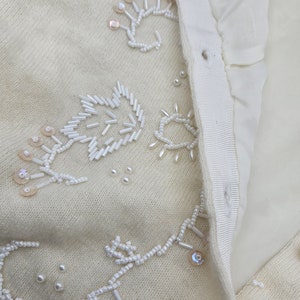 Mitra Designs Beaded Lambswool Wool Angora Rabbit Cardigan Sweater - Etsy