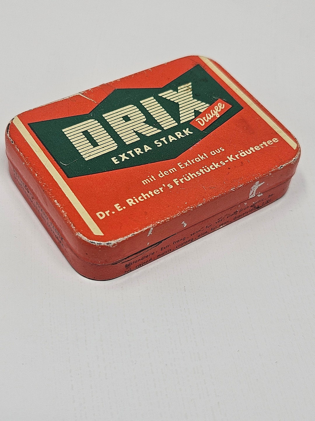 1950s German Medicine Laxative Tea Tin DRIX Extra Stark Dragee - Etsy