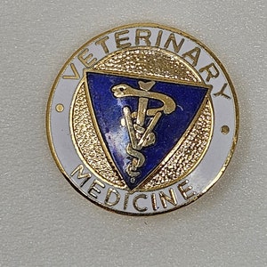 1970s Medical Enamel Pins Badges Veterinarian Radiology Xray Surgical ...