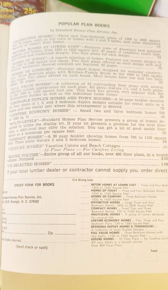 Vintage 1970s Building Floor Plans Brochures Standard Homes Plans ...