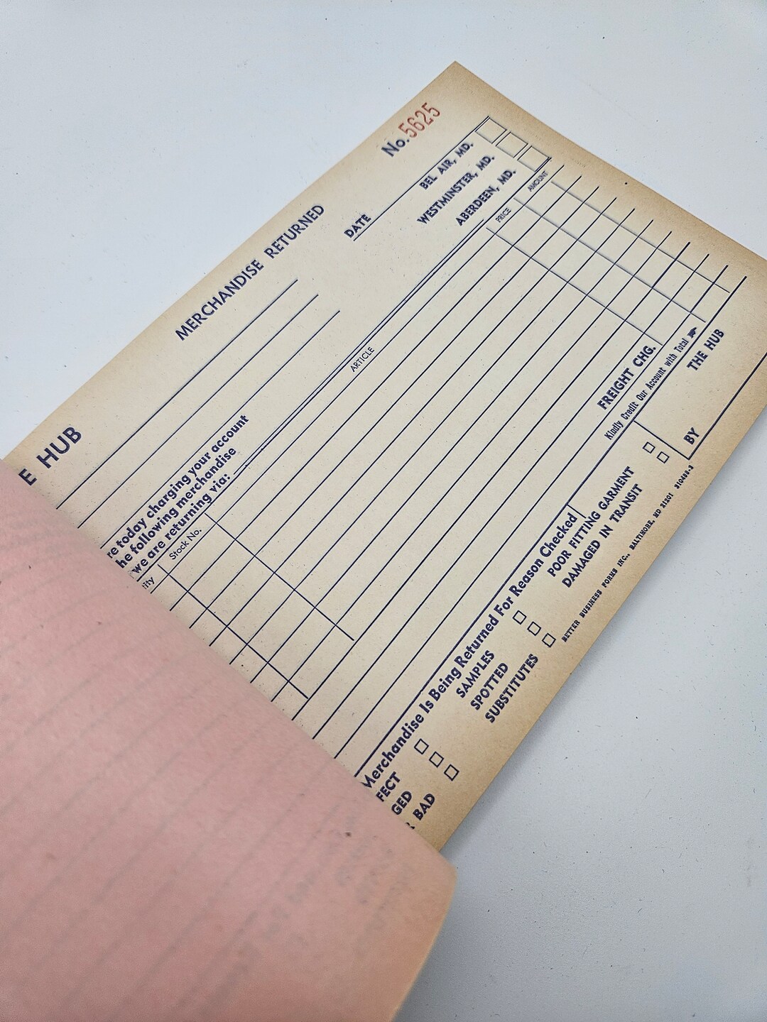 1970s Clothing Store Receipt Book Carbon Copy Baltimore Maryland the ...