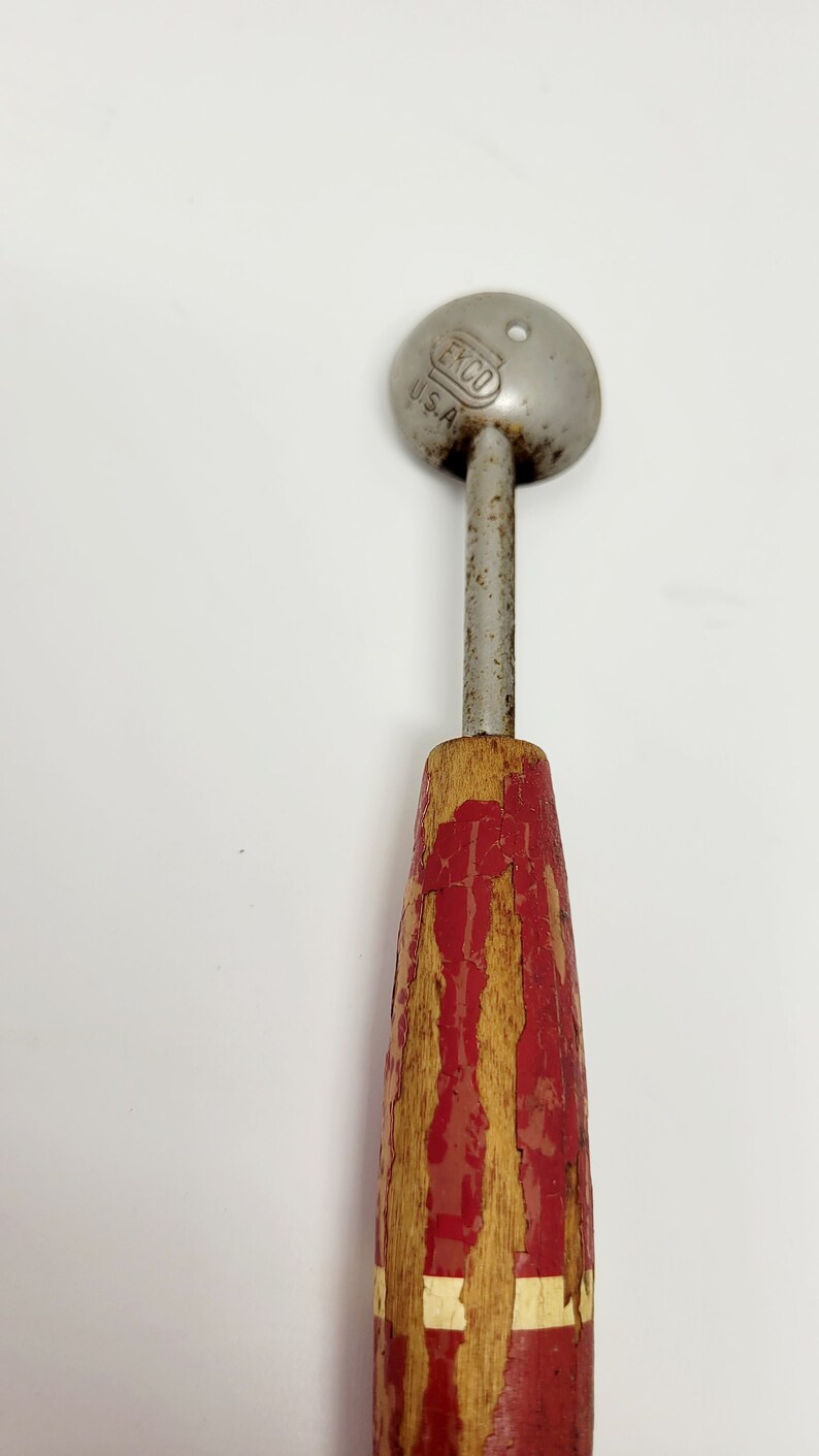 Vintage 1950s Red Wood Handled Kitchen Tools Utensils Can - Etsy