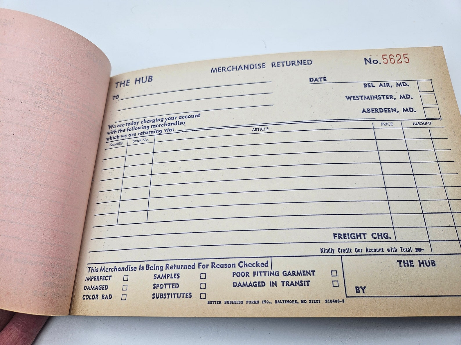 1970s Clothing Store Receipt Book Carbon Copy Baltimore Maryland the ...