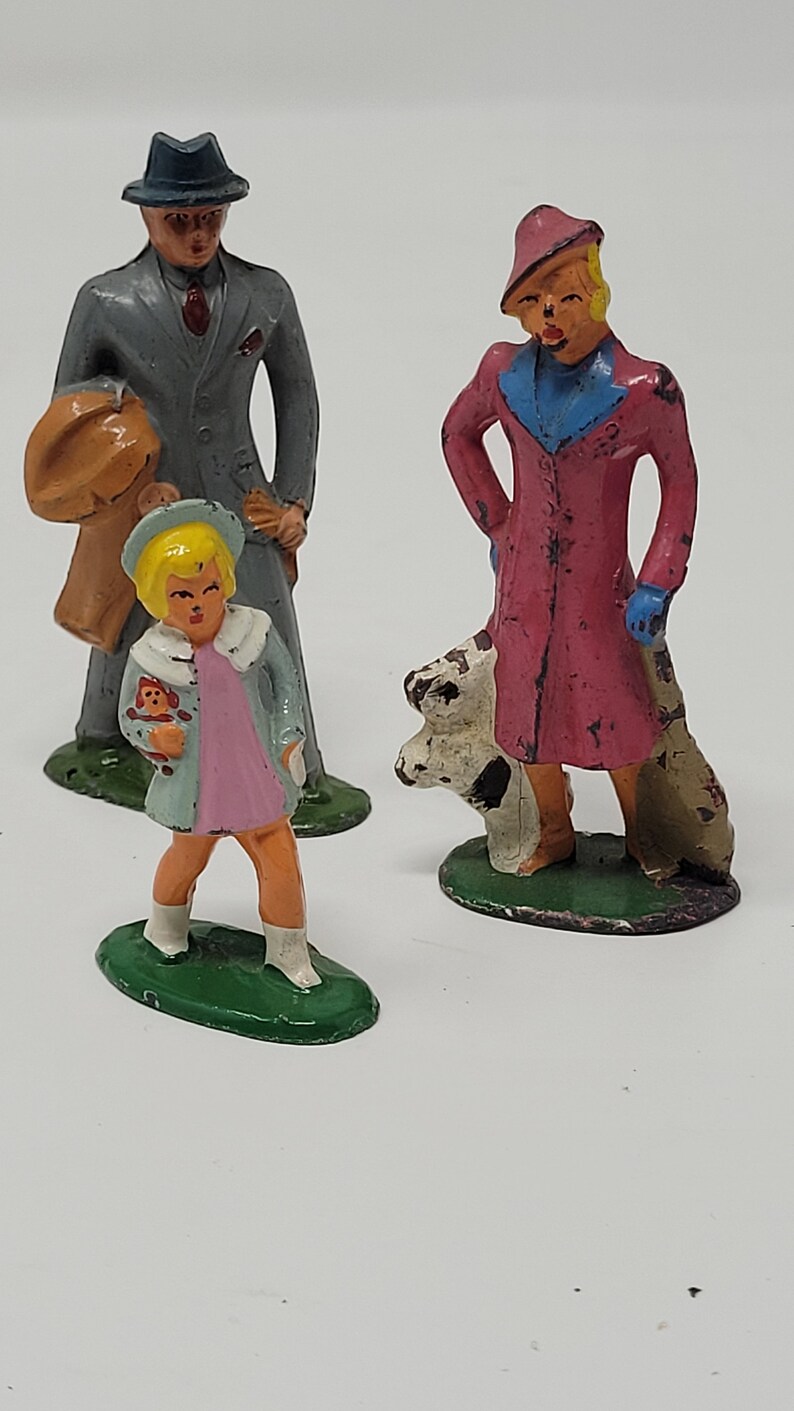 Vintage Painted Metal Figures for Model Train Shadowbox - Etsy