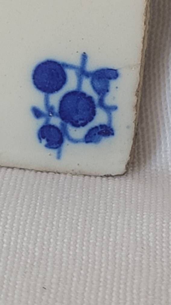 Vintage 1960s Delft Tile Blue White See Saw Pattern - Etsy