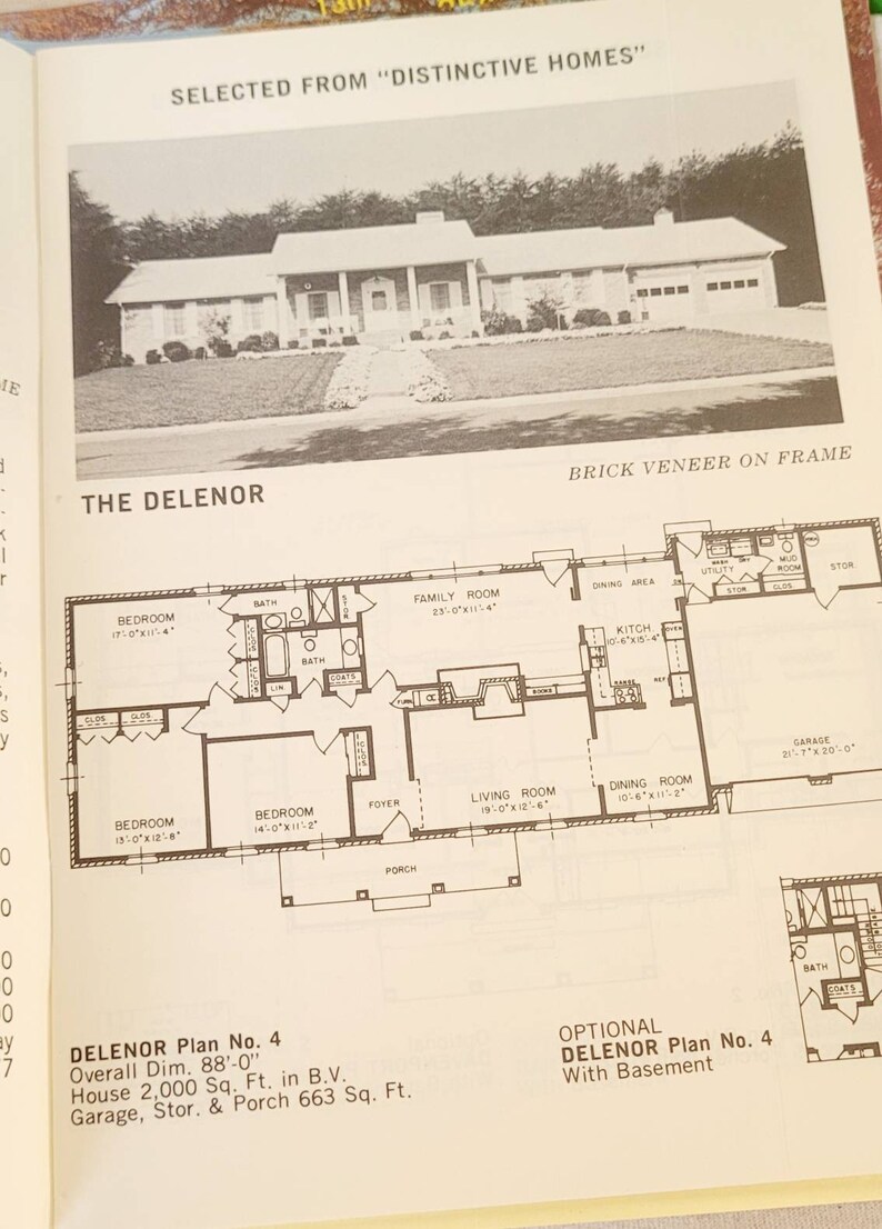 Vintage 1970s Building Floor Plans Brochures Standard Homes Plans ...