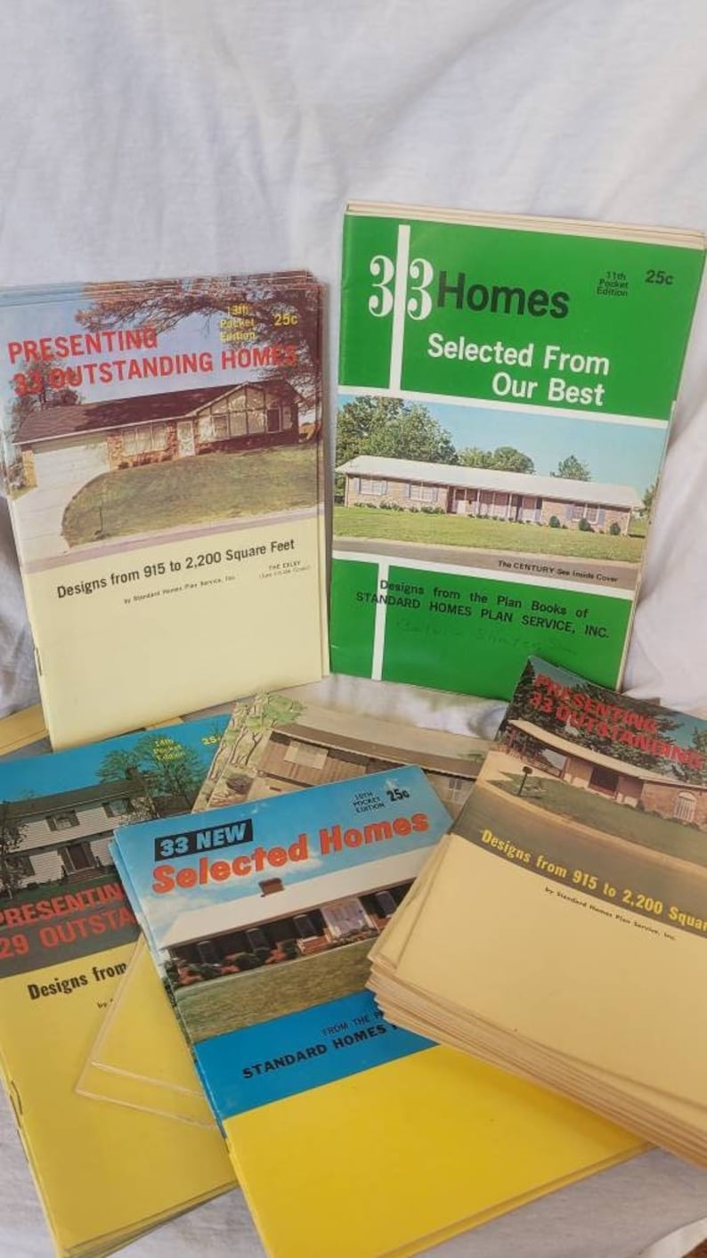 Vintage 1970s Building Floor Plans Brochures Standard Homes Plans ...