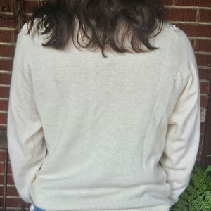 Mitra Designs Beaded Lambswool Wool Angora Rabbit Cardigan Sweater - Etsy