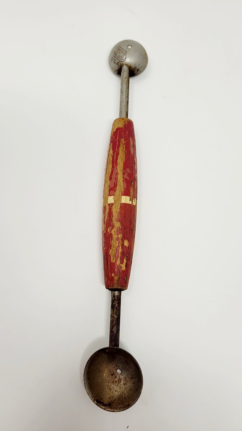 Vintage 1950s Red Wood Handled Kitchen Tools Utensils Can - Etsy