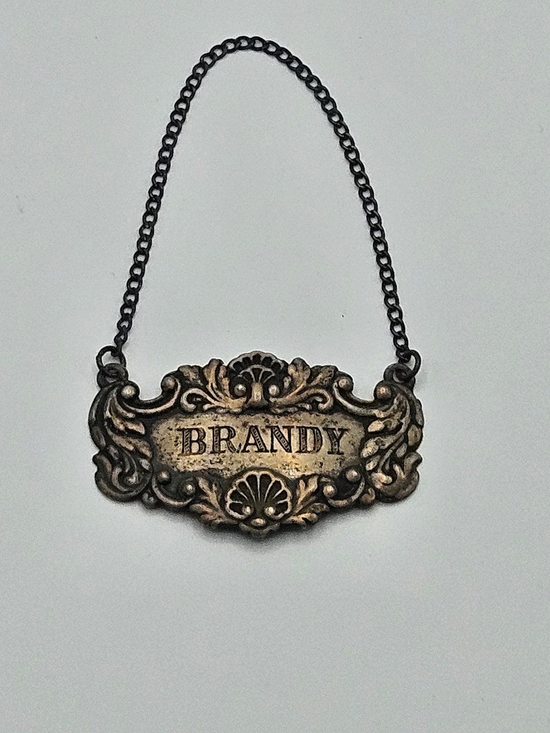 Vintage Sterling Silver Brandy Decanter Label - Etsy