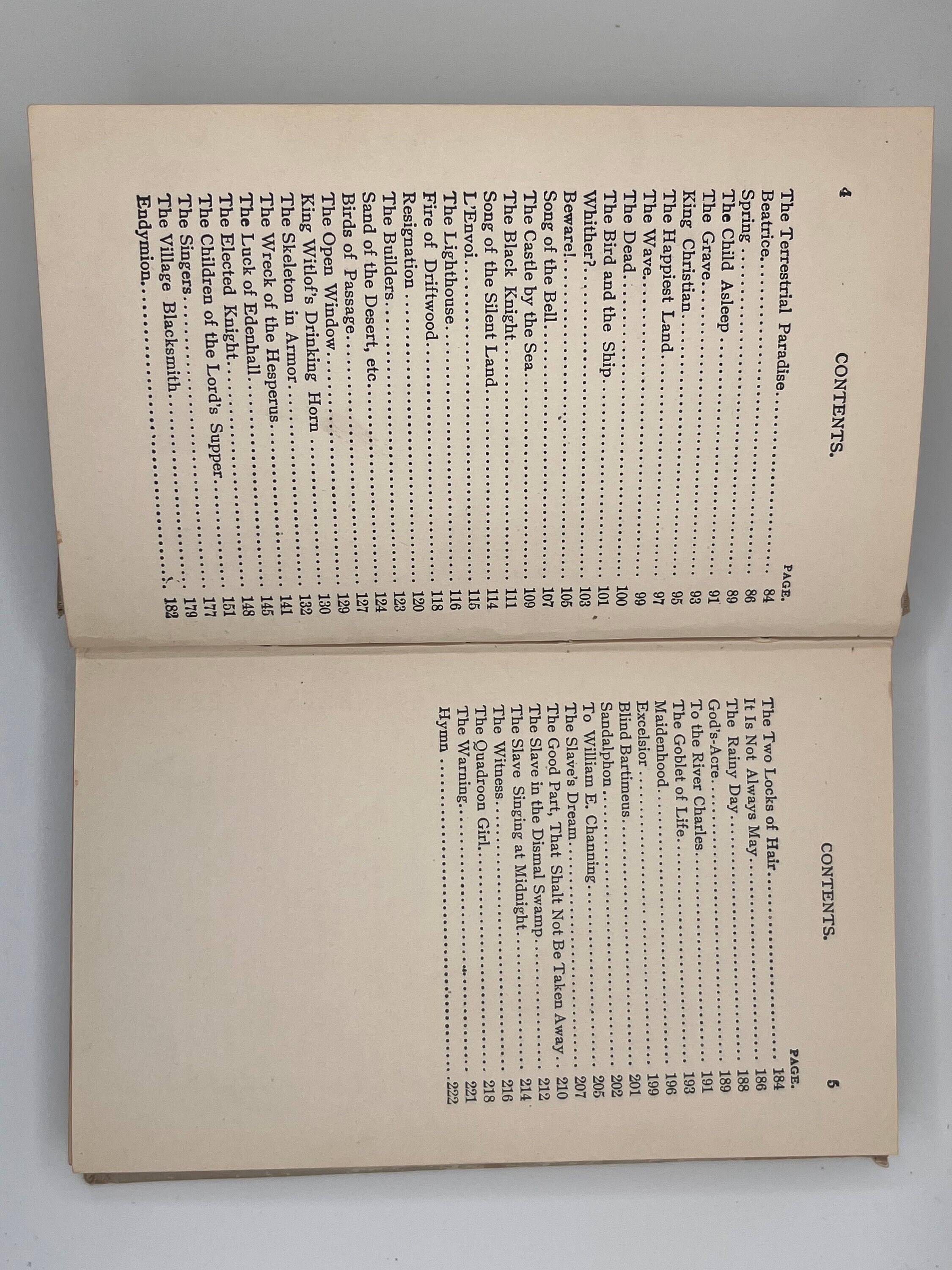 Antique 1900s Longfellow's Poems Hardcover White and Silver Book. Poems ...