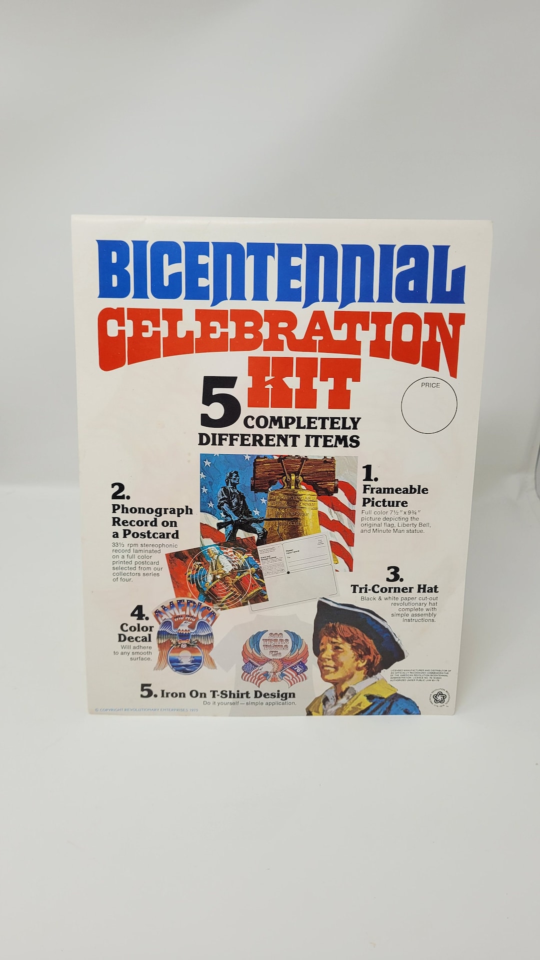 Bicentennial Celebration Kit American Revolution Tri-corner Hat Iron-on ...