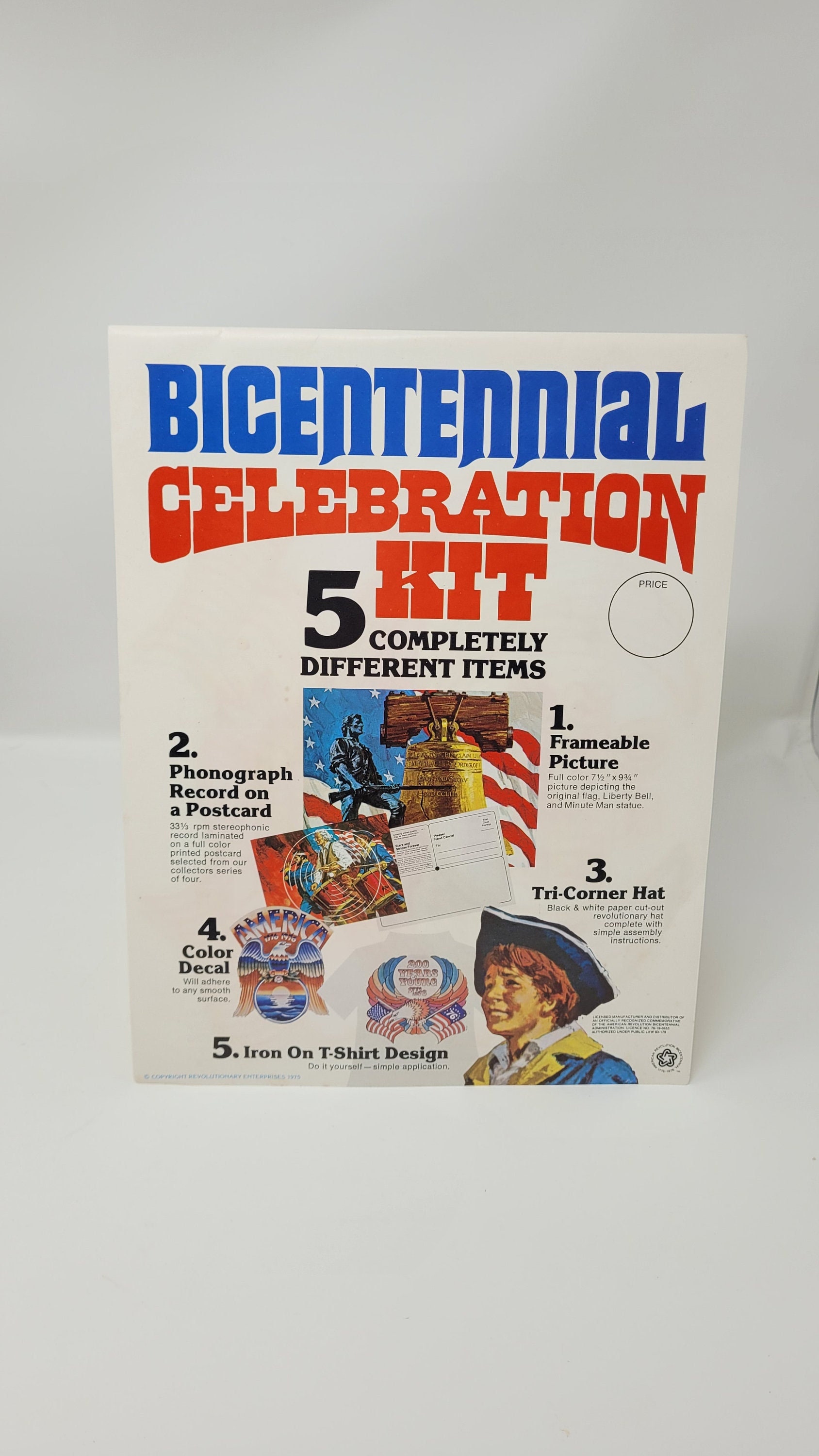 Bicentennial Celebration Kit American Revolution Tri-corner Hat Iron-on ...