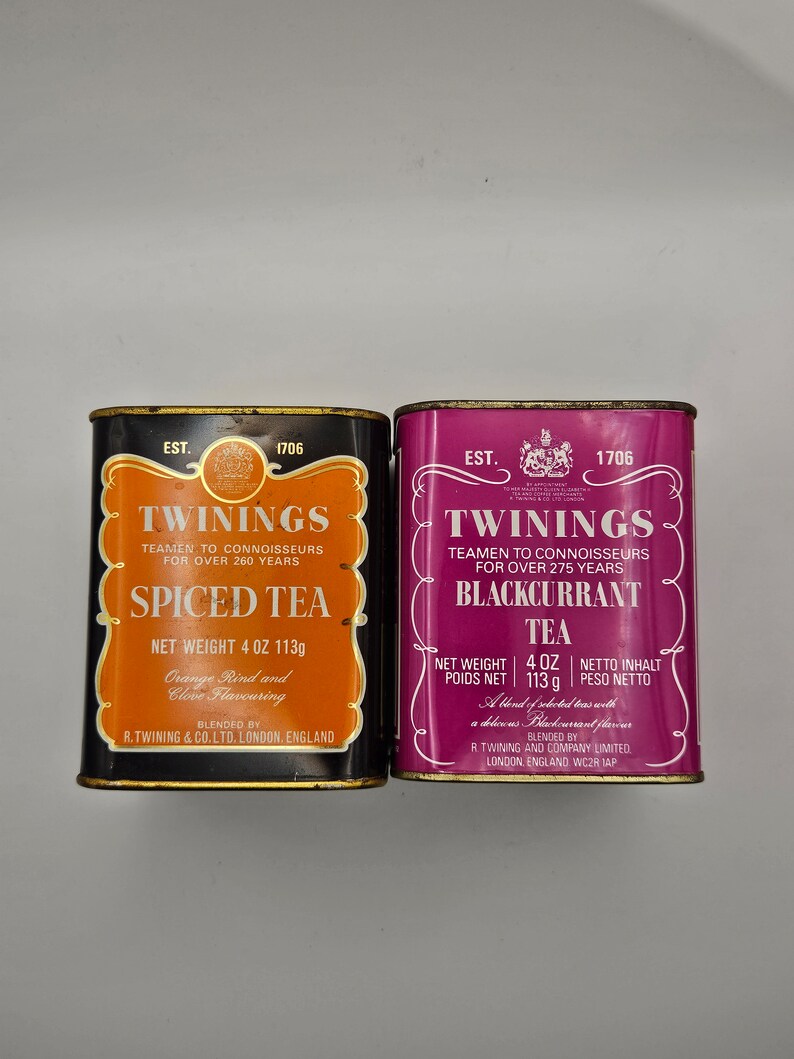 Twinings Tea Tin Blackcurrant English British London - Etsy